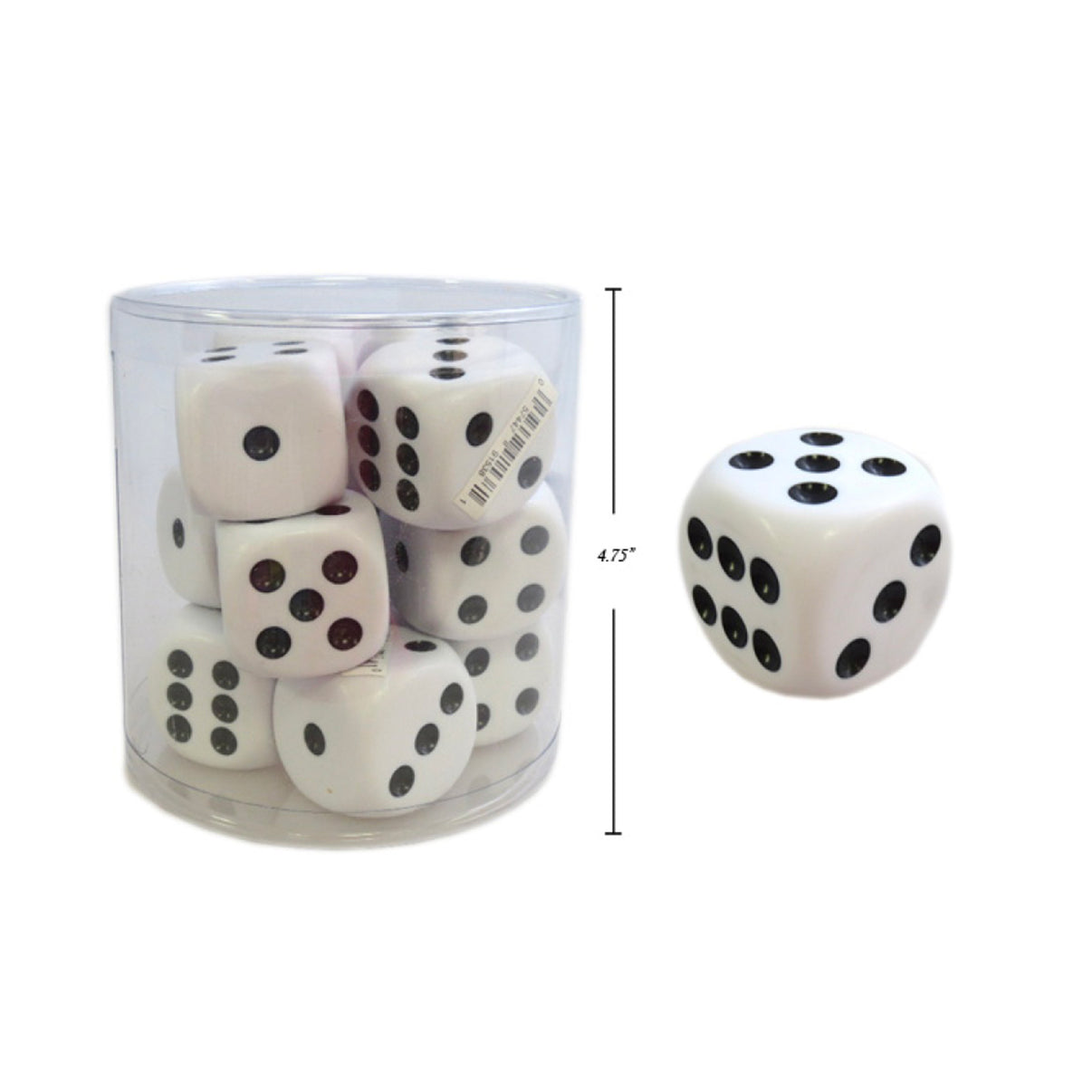 38 mm Jumbo Size Dice - White – Teacher's File