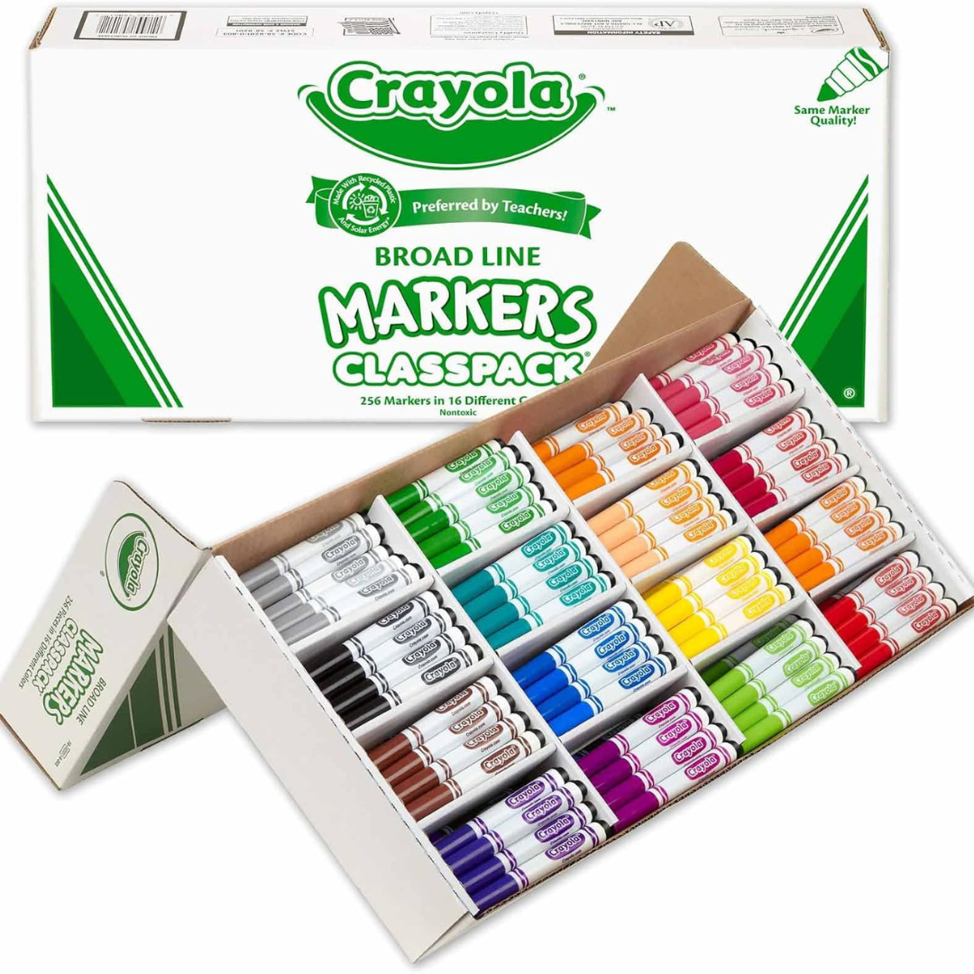Crayola Original Broad Tip Markers – 256 Pack – Teacher's File