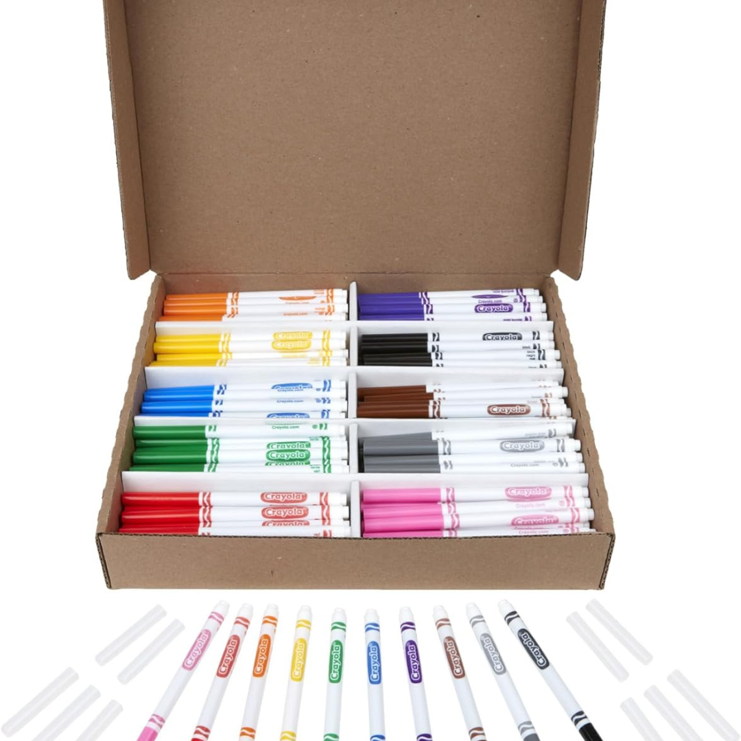 Crayola Fineline Markers Classpack - 200 Pack – Teacher's File