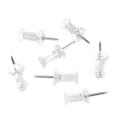 Plastic Push Pins, Clear - Box of 100 – Teacher's File